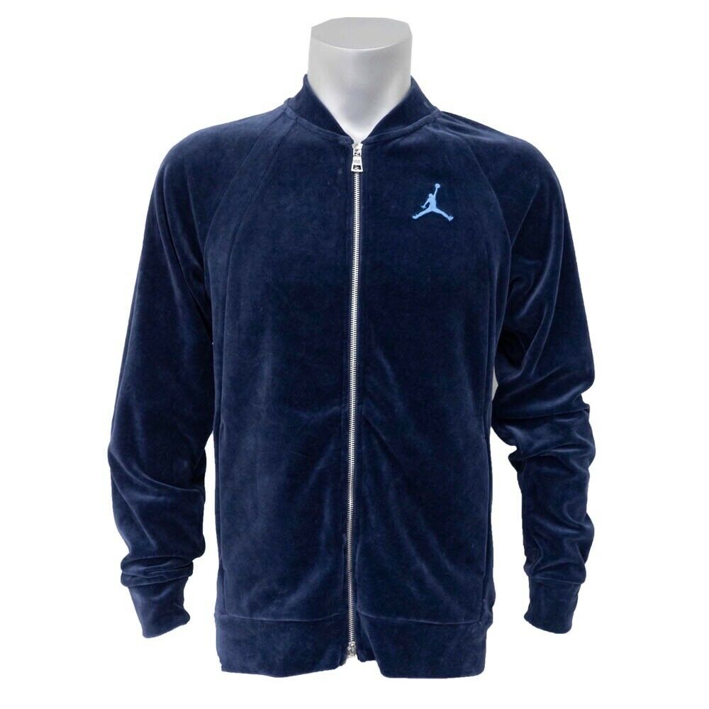 Air Jordan Velour Full Zip Men's Track Jacket Blue – Sports Plaza NY