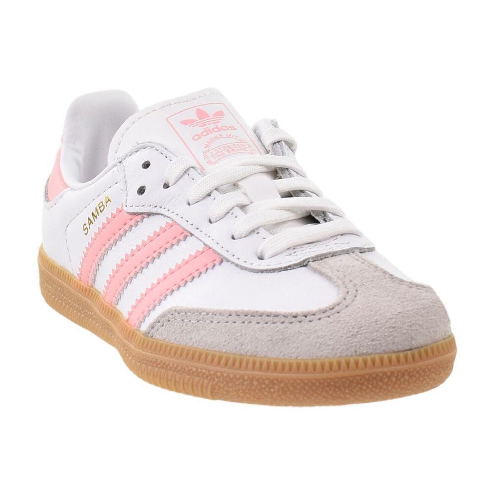 Adidas Samba OG Little Kids' Shoes Cloud White/Semi Pink Spark jp5484 ...